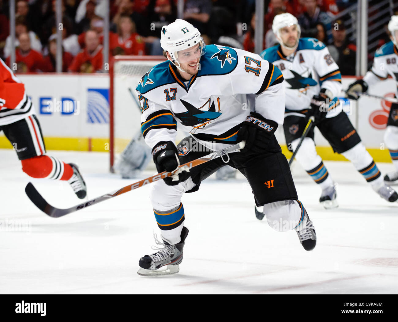 Jan. 15, 2012 - Chicago, Illinois, U.S - San Jose left wing Torrey ...