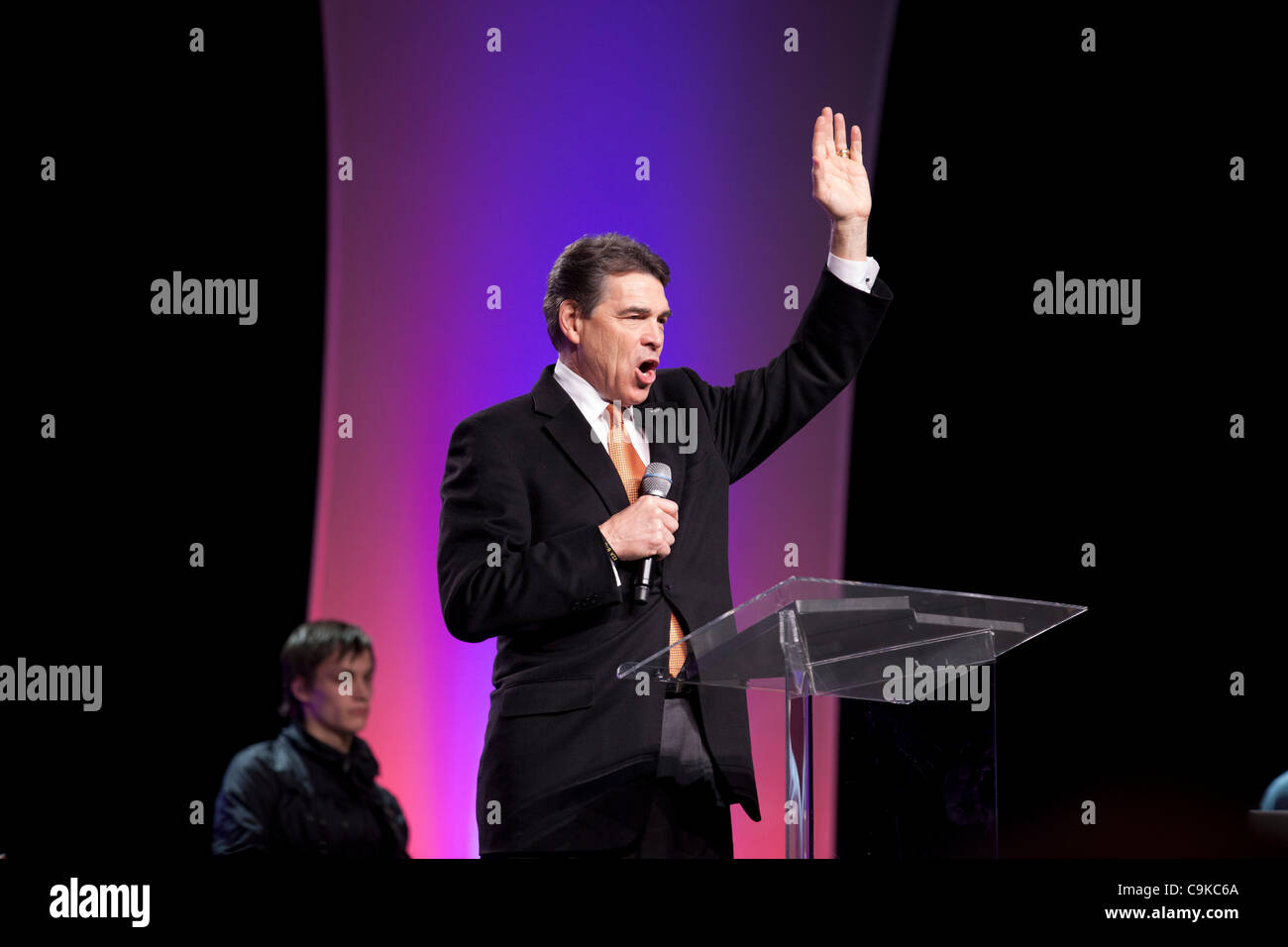 Texas Gov. Rick Perry at The Response, an evangelical prayer gathering ...