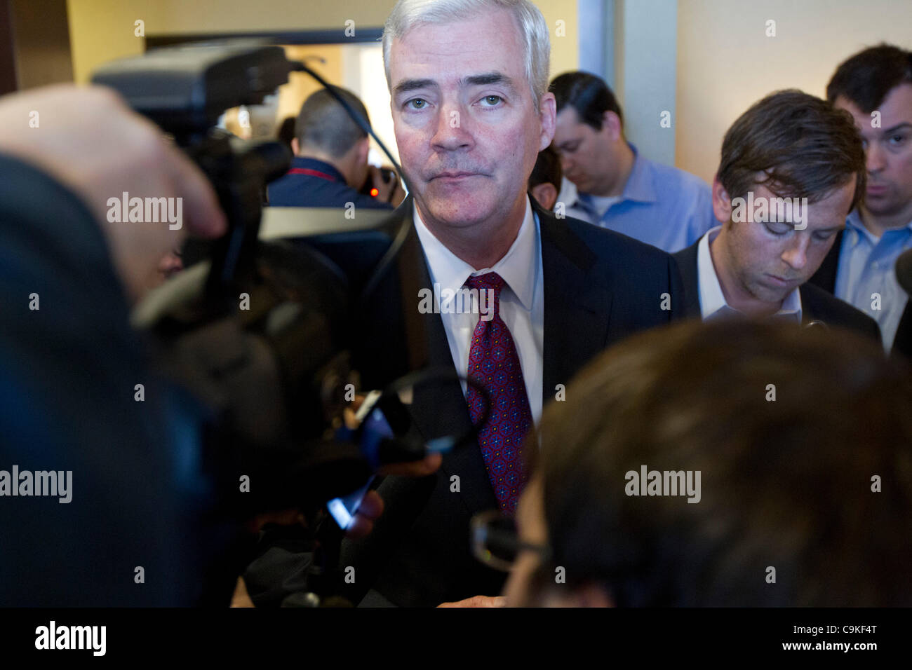 Reporters surround Ray Sullivan, communications director for Republican ...