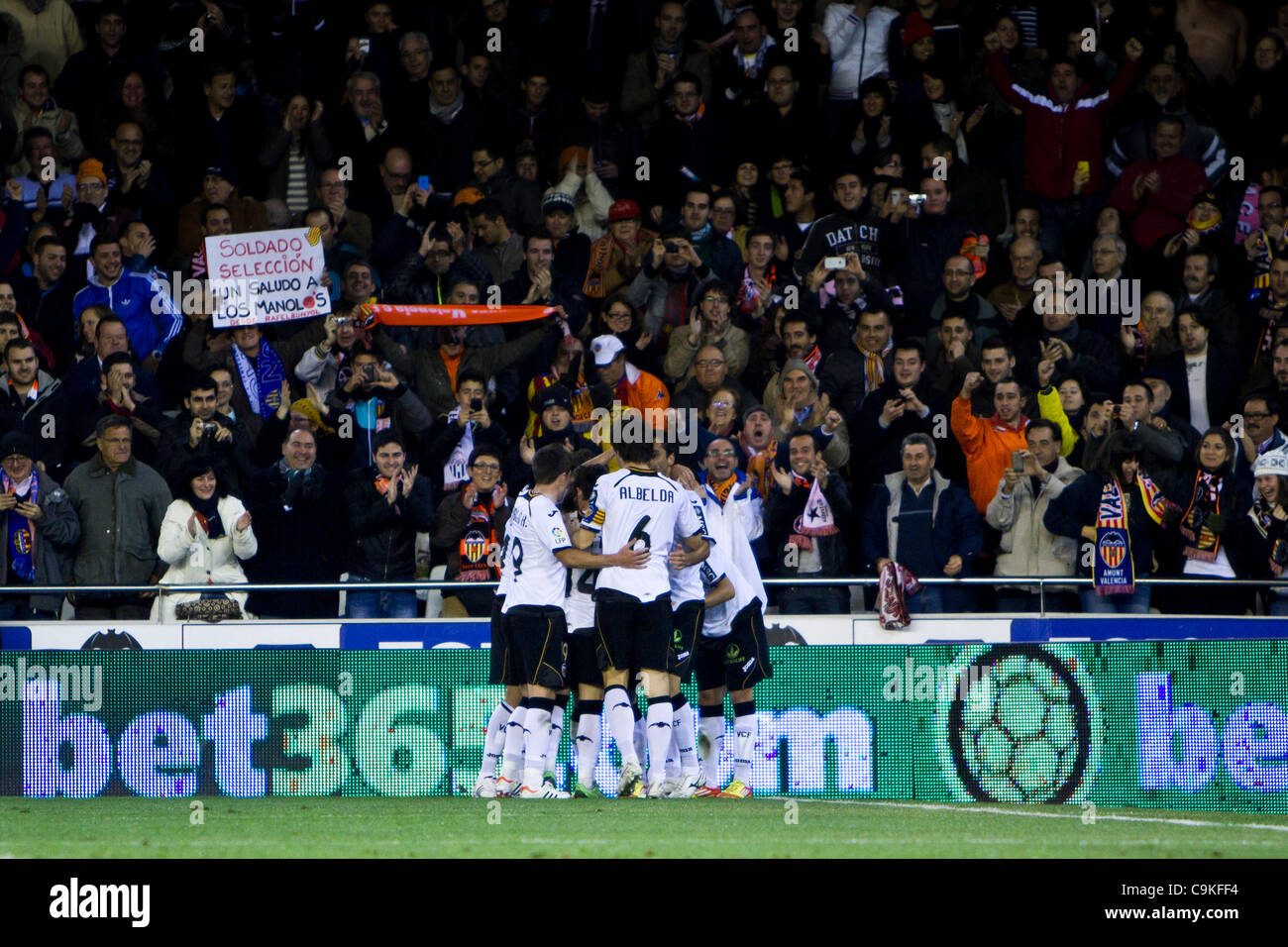 19/01/2011 - VALENCIA, Spain // COPA DEL REY FOOTBALL - VAlencia CF vs ...