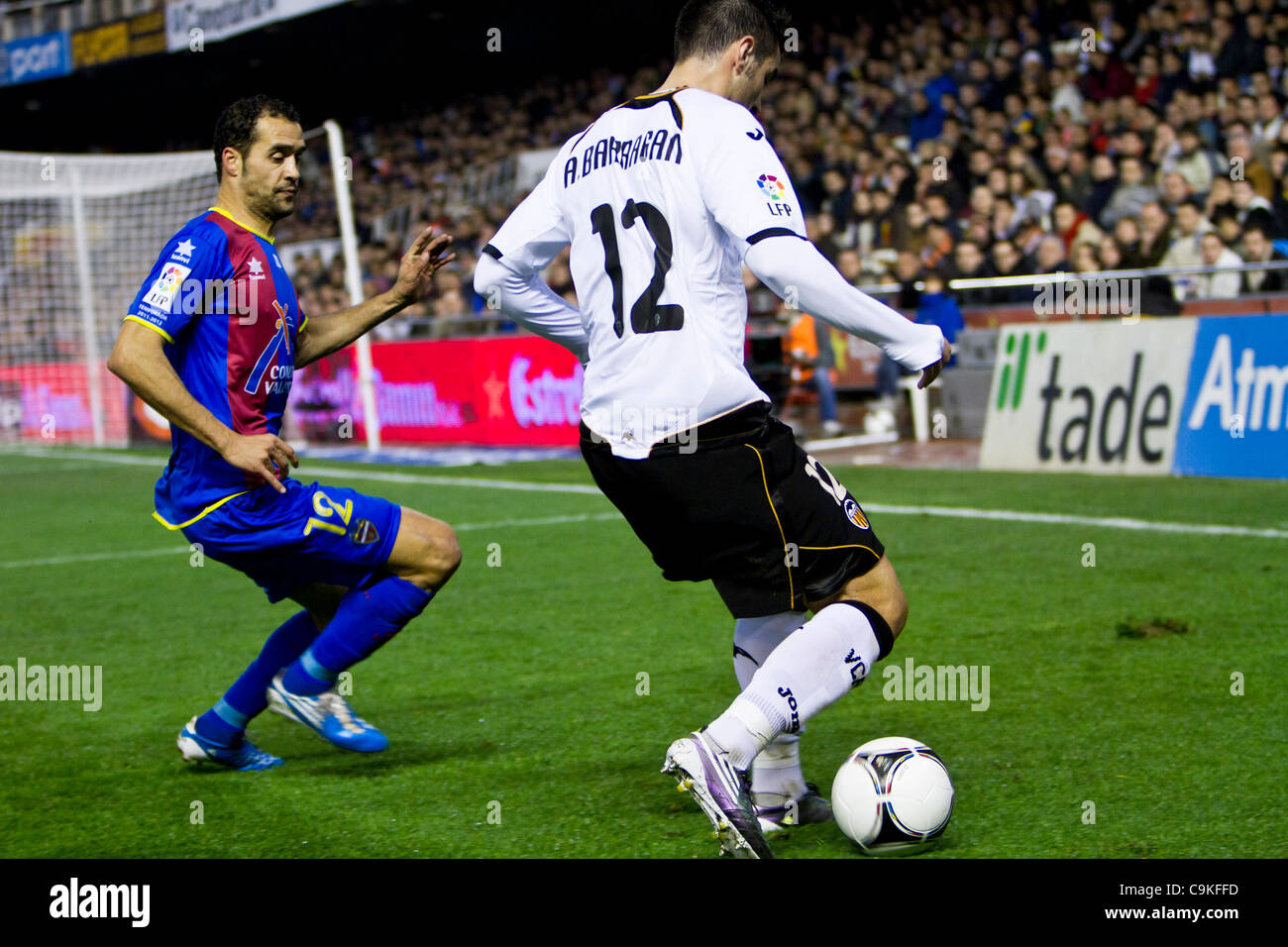 19/01/2011 - VALENCIA, Spain // COPA DEL REY FOOTBALL - VAlencia CF vs ...