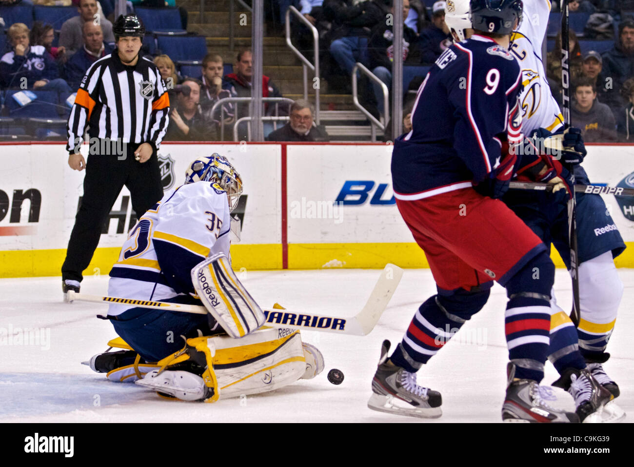 Jan. 19, 2012 - Columbus, Ohio, U.S - Nashville Predators goalie Pekka ...