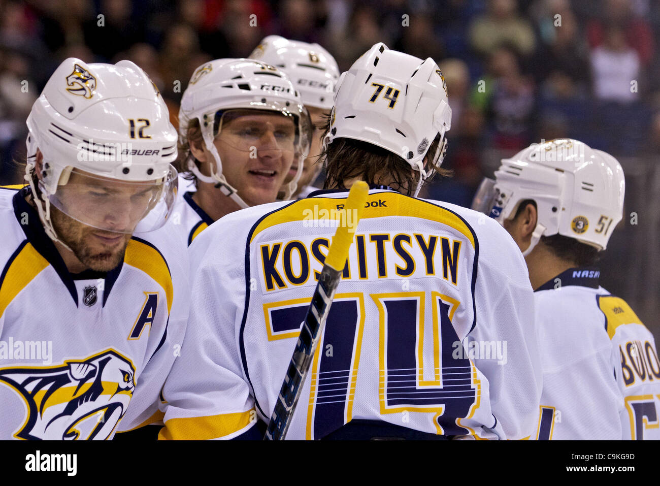 Jan. 19, 2012 - Columbus, Ohio, U.S - Nashville Predators right wing ...