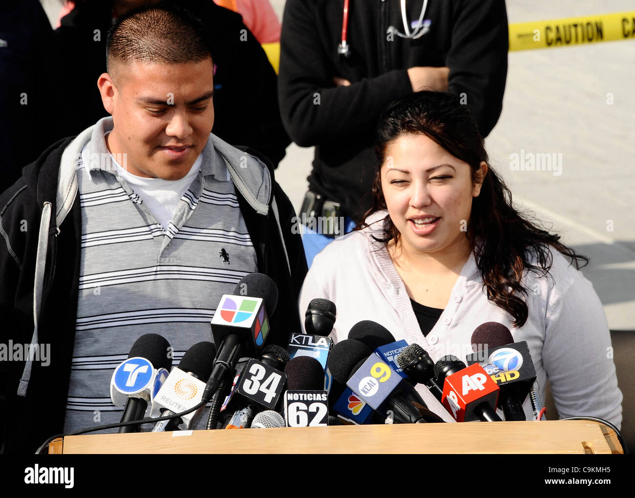 January 20,2012, Los Angeles CA. USA. Parents Yovani and Haydee Guido ...