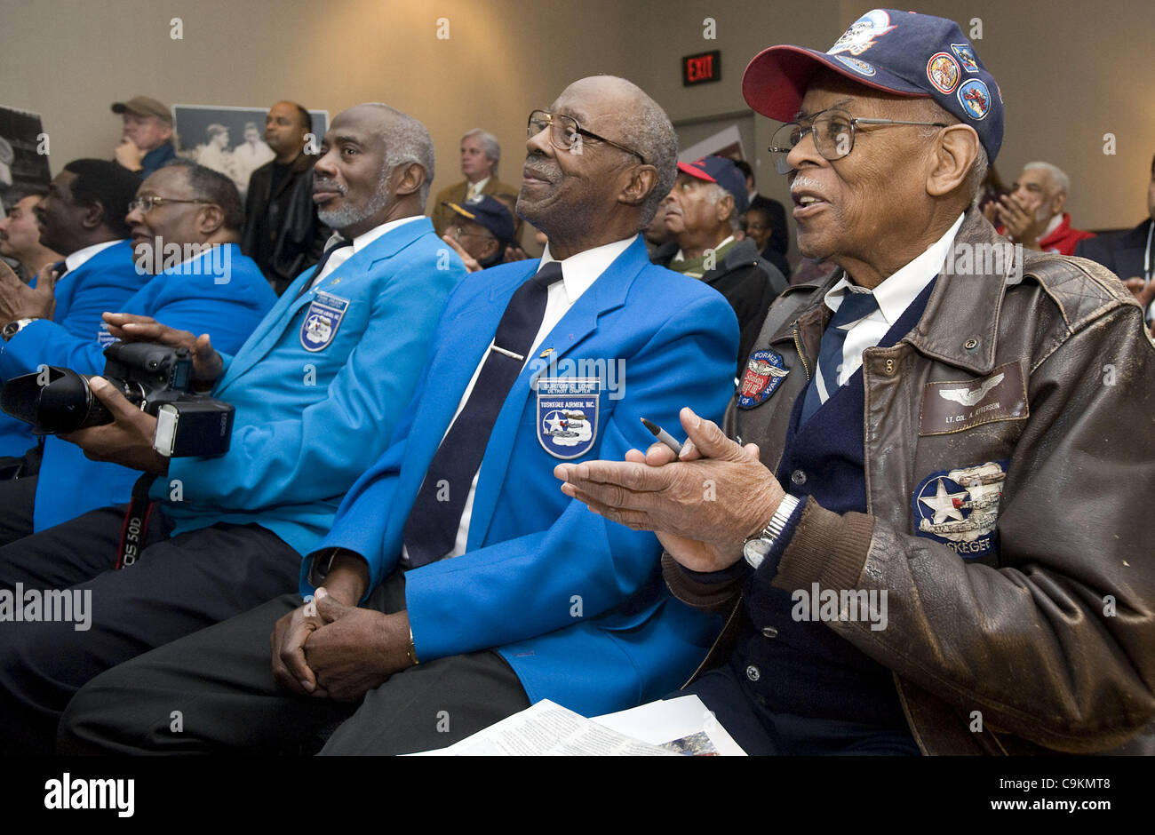 Jan. 20, 2012 - Detroit, Michigan, U.S - Tuskegee Airman Lt Col Alex ...