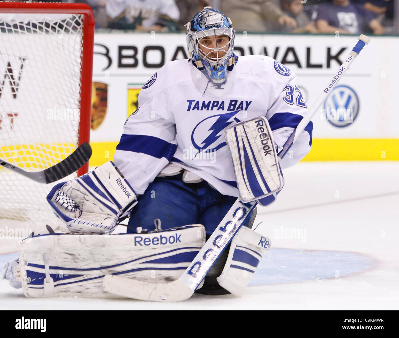 Jan. 20, 2012 - Dallas, Texas, US - Tampa Bay Lightning Goalie MATHIEU ...