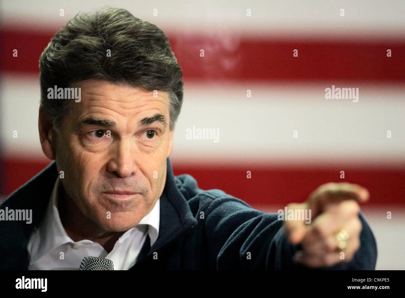 Republican presidential candidate and Texas Governor RICK PERRY points ...
