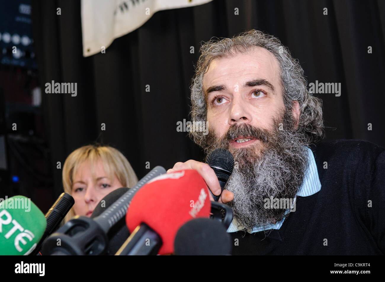 Belfast, Northern Ireland. 21 Jan 2012 - Colin Duffy holds a press ...
