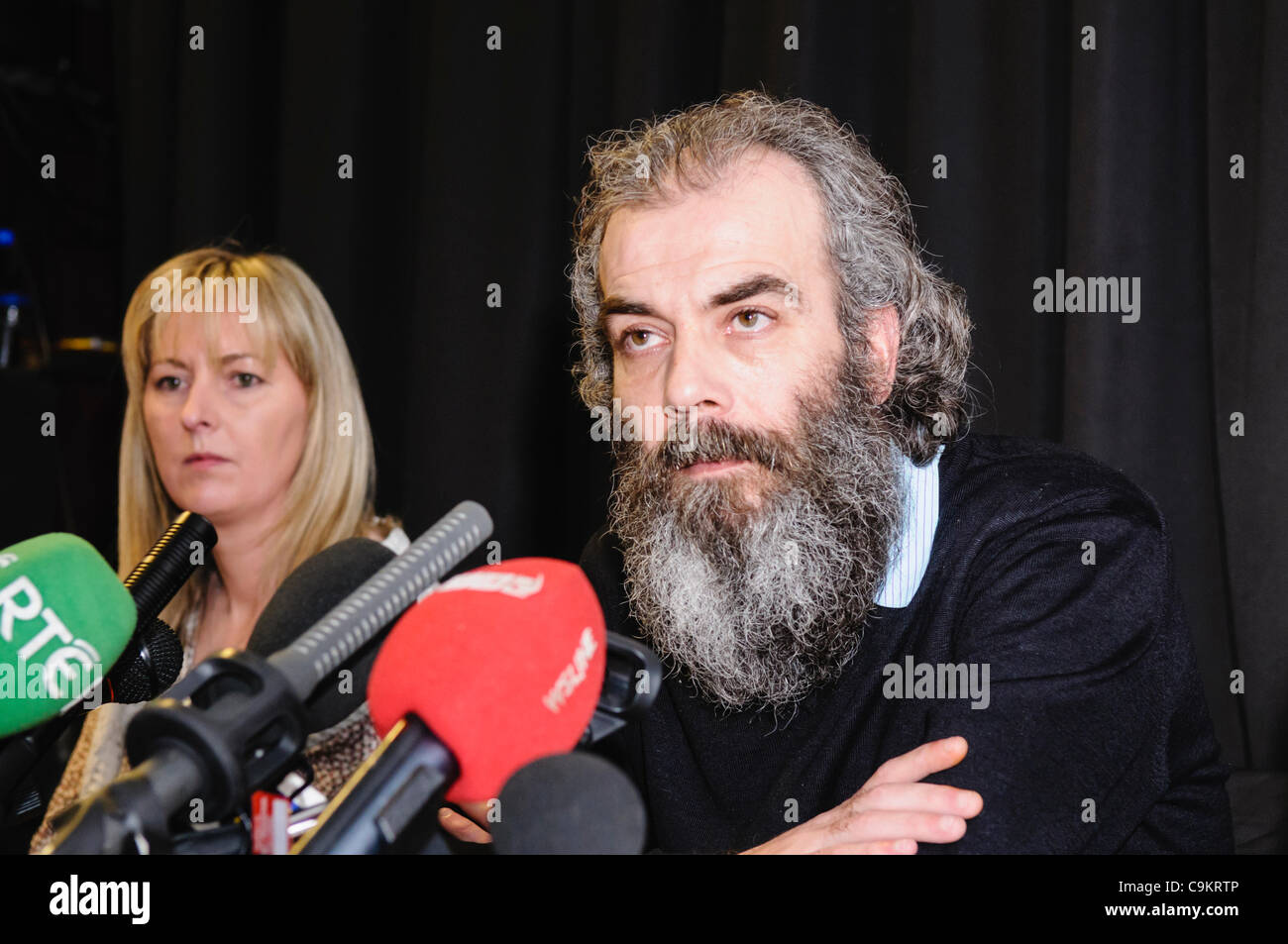 Belfast, Northern Ireland. 21 Jan 2012 - Colin Duffy holds a press ...