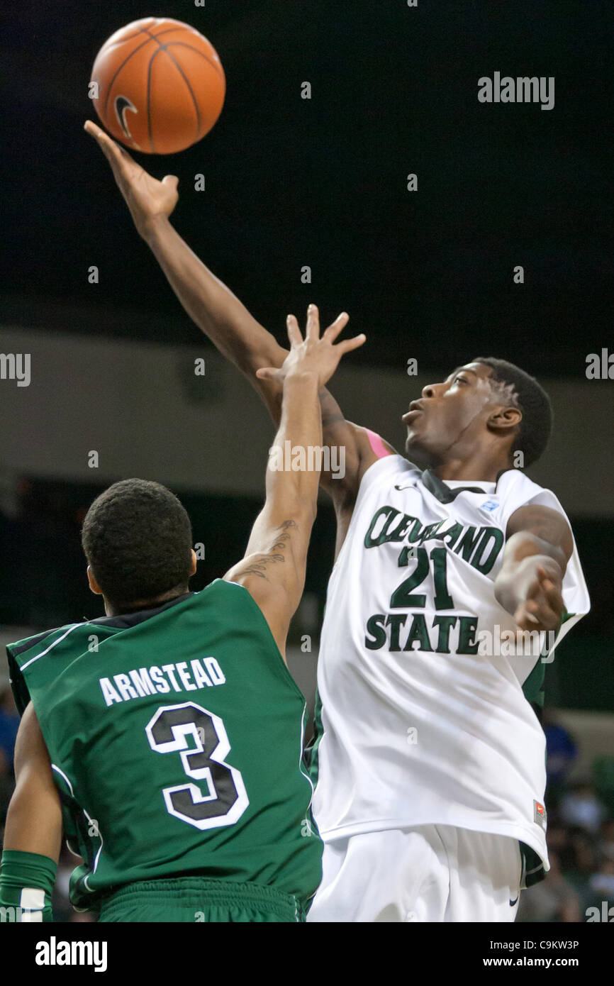 Jan. 20, 2012 - Cleveland, Ohio, U.S - Cleveland State forward Marlin ...