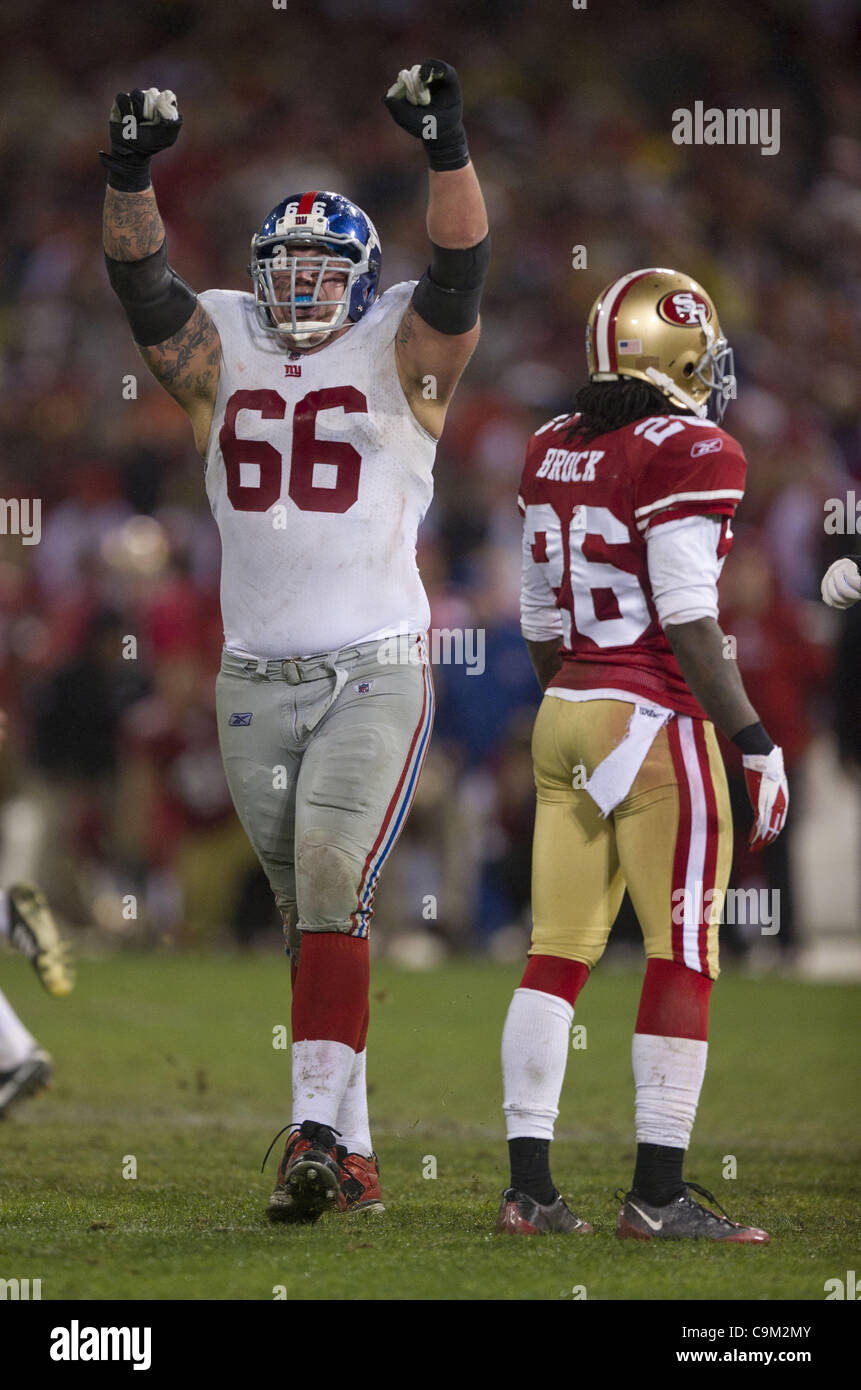 Jan. 22, 2012 - San Francisco, Calif, USA - New York Giants guard David ...