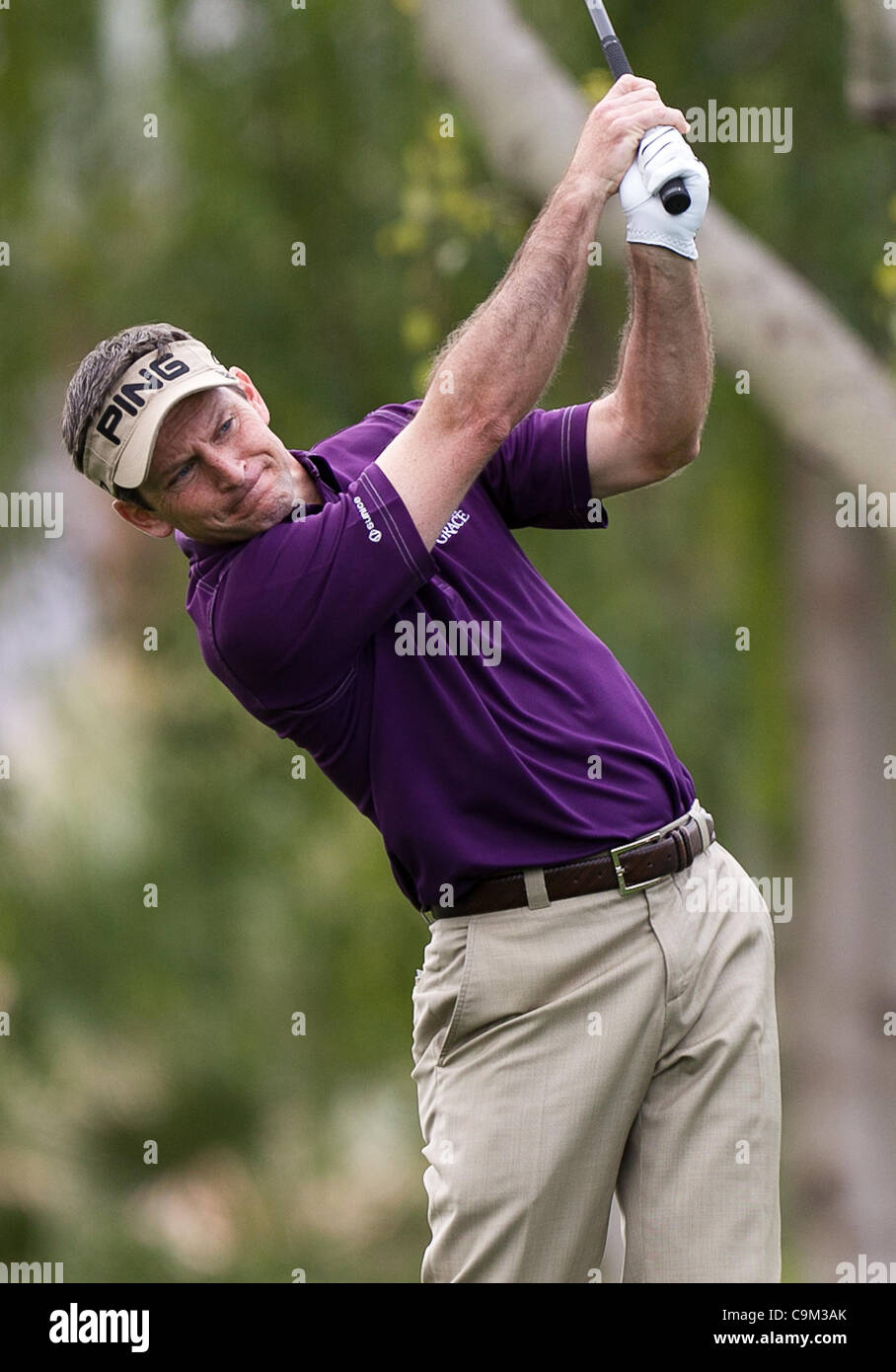 Jan. 22, 2012 - La Quinta, California, U.S - Mark Wilson tees off from ...
