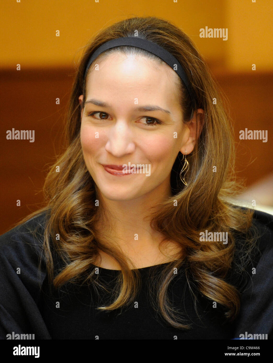 American mezzosoprano Kate Lindsey during a press conference in Prague ...