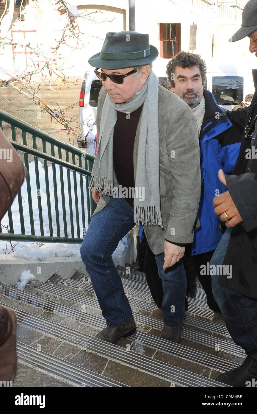 Paul Simon, enters the Getty portrait studio out and about for Sundance ...