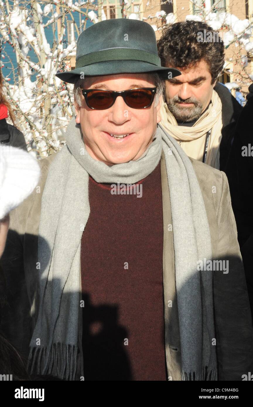 Paul Simon, enters the Getty portrait studio out and about for Sundance ...