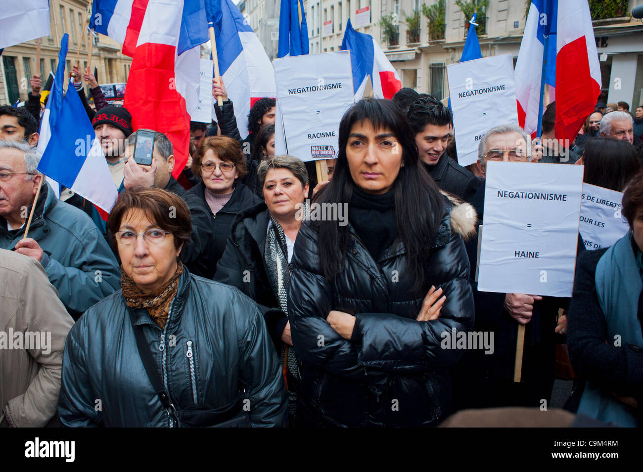 Paris, France, Crowd of People, Armenians Women, Demonstrating in ...