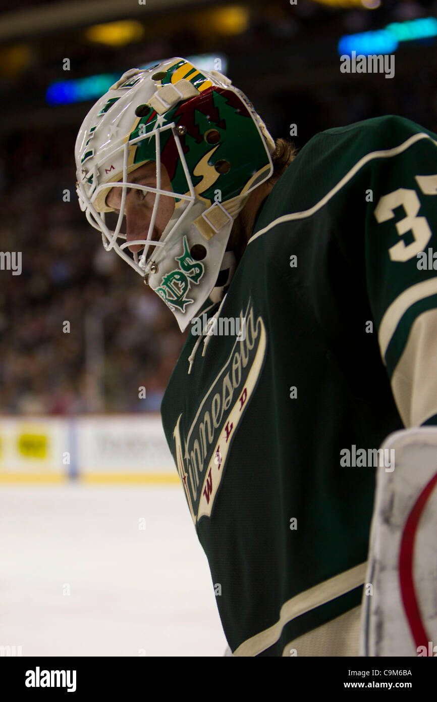 Jan. 21, 2012 - St. Paul, Minnesota, U.S - Minnesota Wild goalie Josh ...
