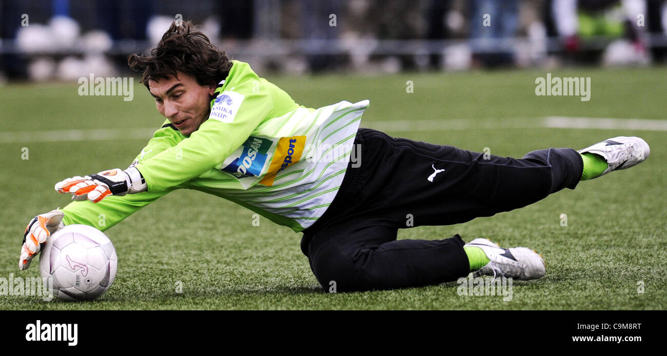 Marek Cech, goalkeeper of FC Viktoria Plzen saves ball during friendly ...