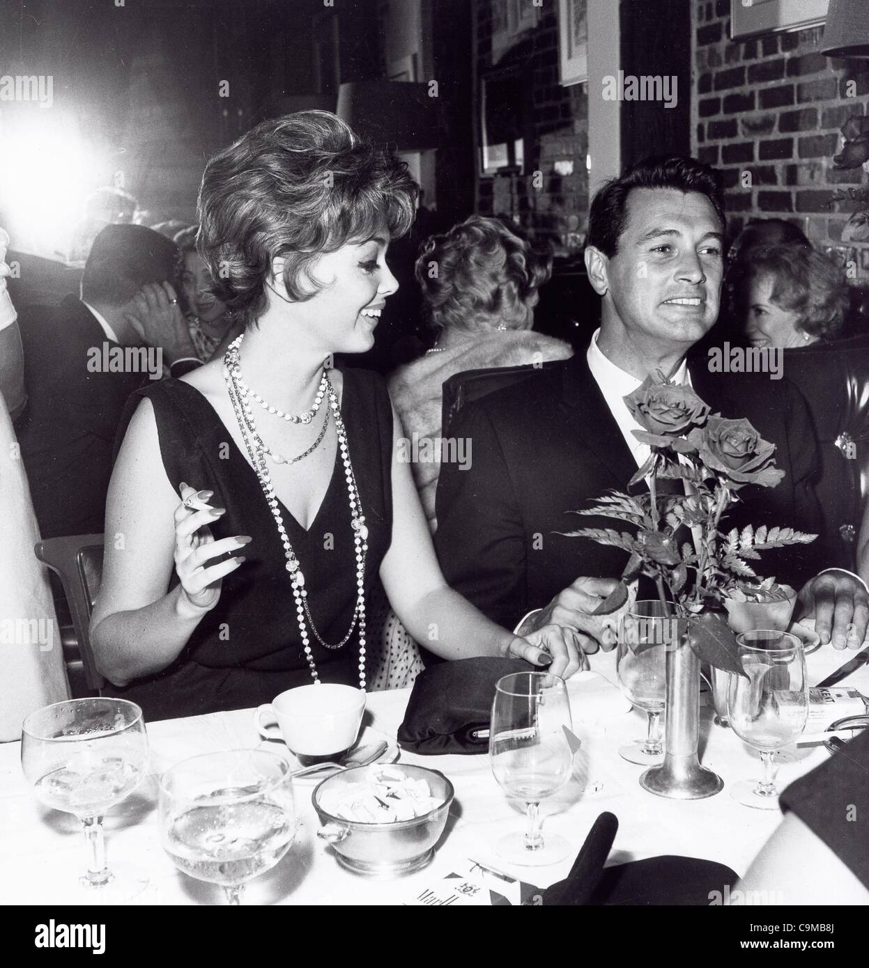 ROCK HUDSON with Barbara Rush.Burns Show.Supplied by Photos, inc..1960 ...