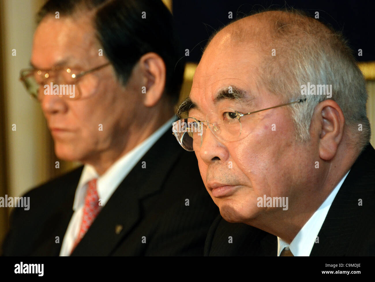 January 25, 2012, Tokyo, Japan - Akira Banzai, president of the Central ...