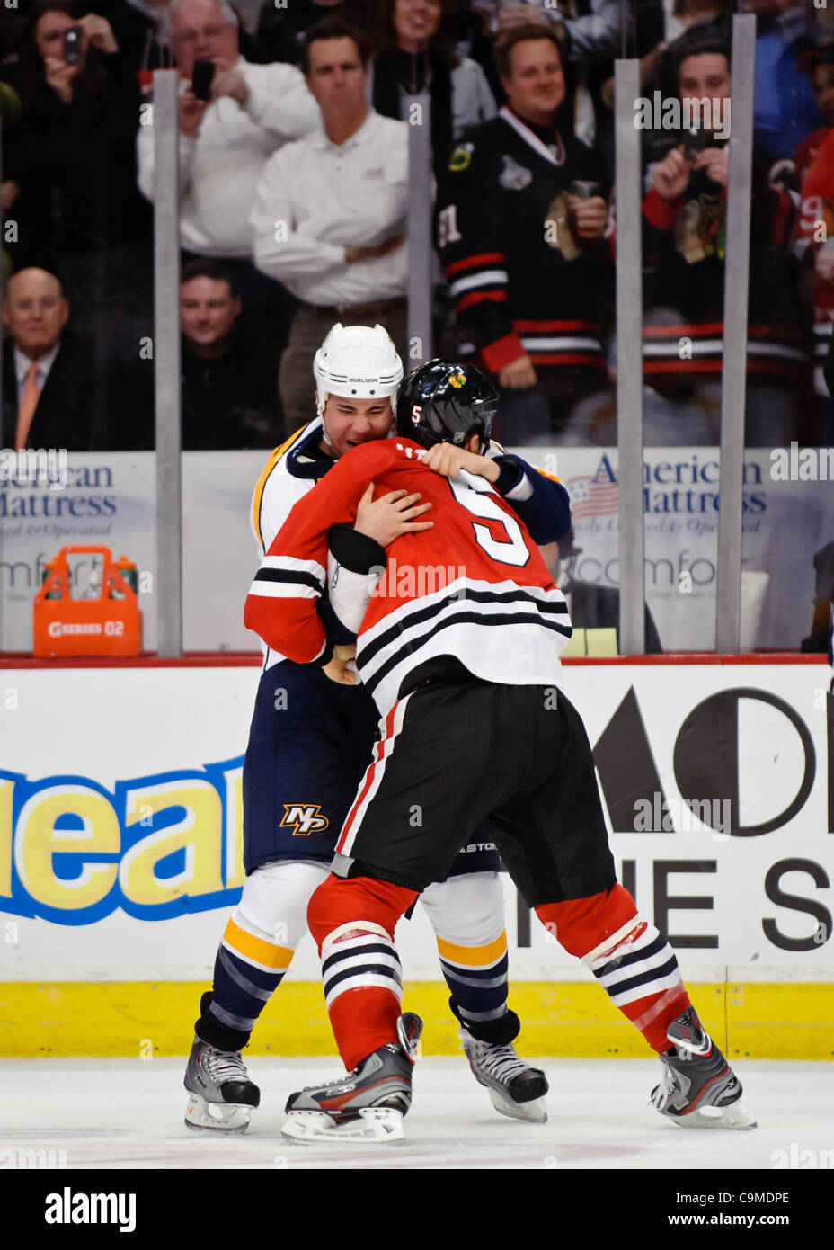 Jan. 24, 2012 - Chicago, Illinois, U.S - Nashville right wing Brandon ...