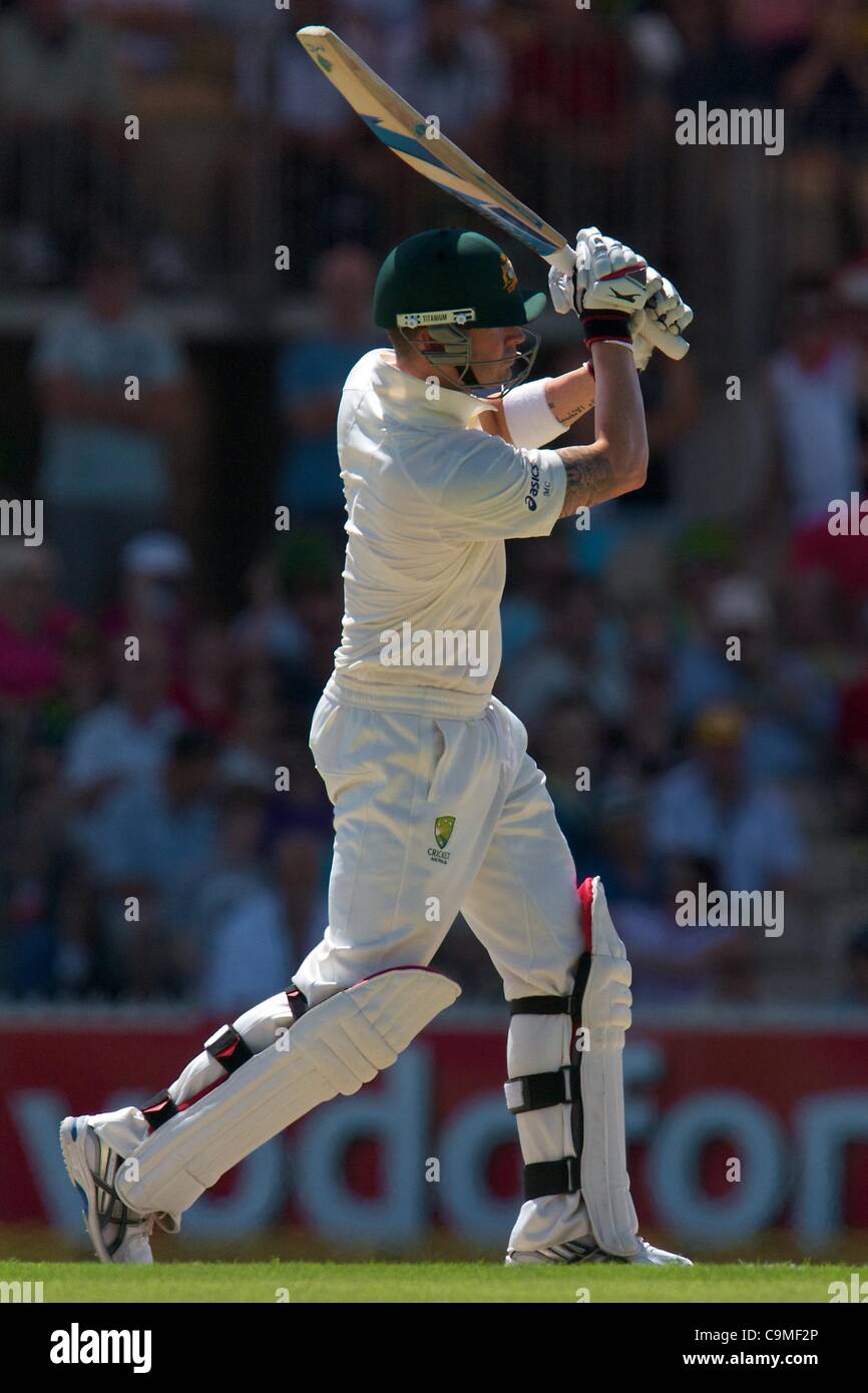 25.01.2012 Adelaide Australia, Michael Clarke Australia in action ...
