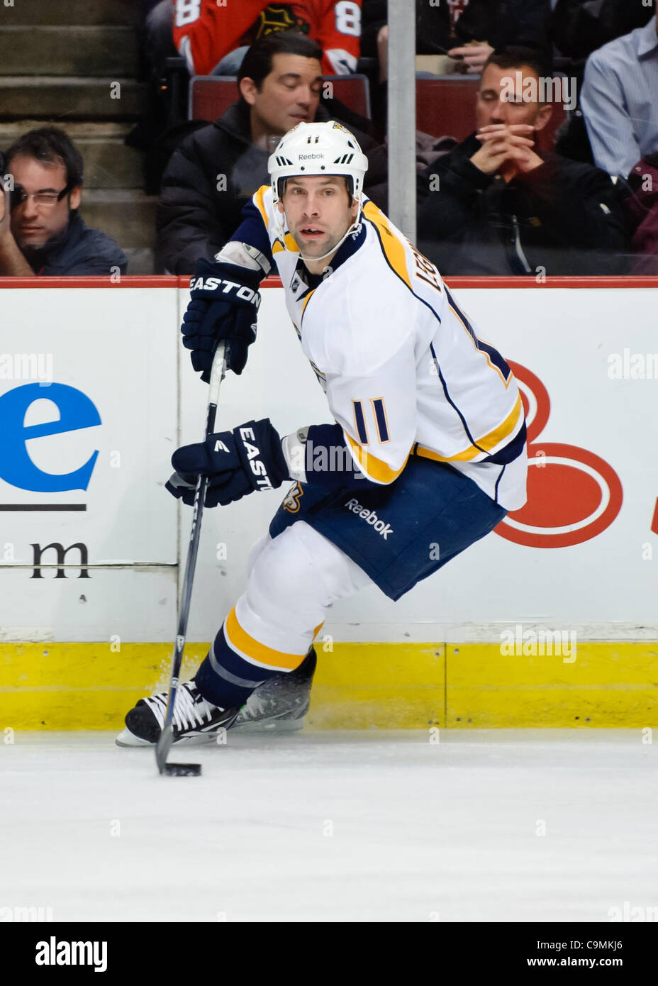 Jan. 24, 2012 - Chicago, Illinois, U.S - Nashville center David Legwand ...