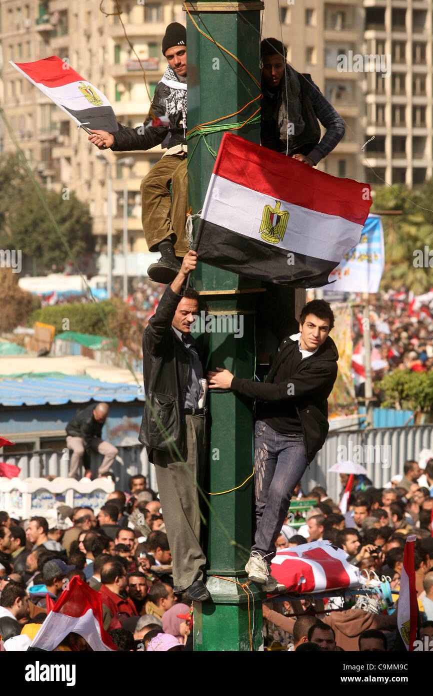 Jan. 25, 2012 - Cairo, Cairo, Egypt - Egyptian demonstrators gather to ...