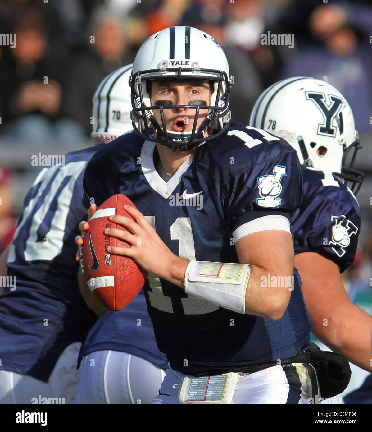 Nov. 19, 2011 - New Haven, CT, U.S. - Yale quarterback #11 PATRICK WITT ...
