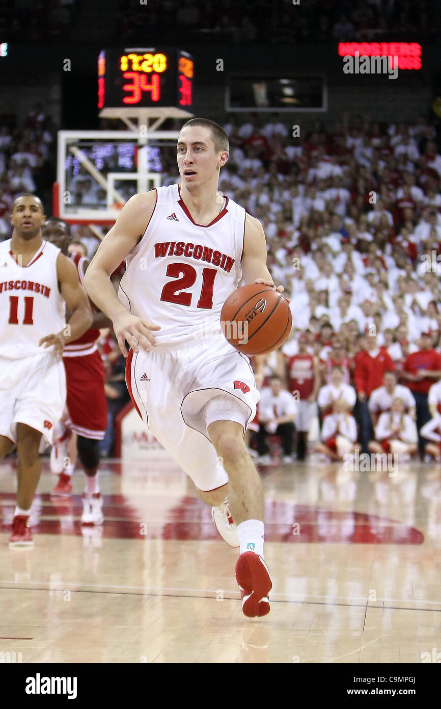Jan. 26, 2012 - Madison, Wisconsin, U.S - Wisconsin guard Josh Gasser ...
