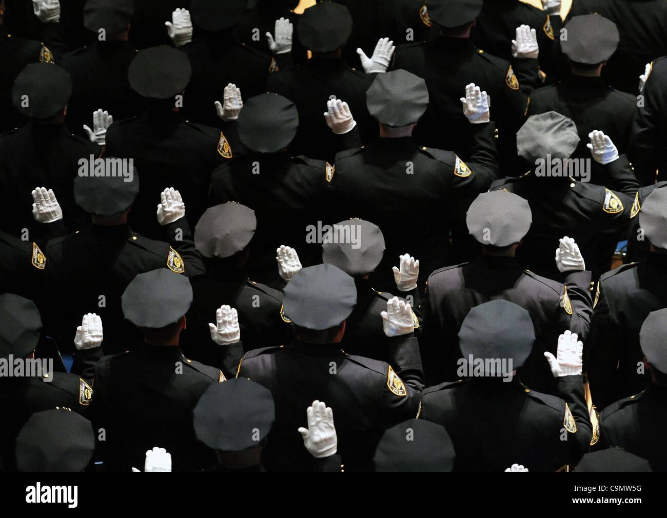 Jan. 27, 2012 - Manhattan, New York, U.S. - Officers are sworn in ...