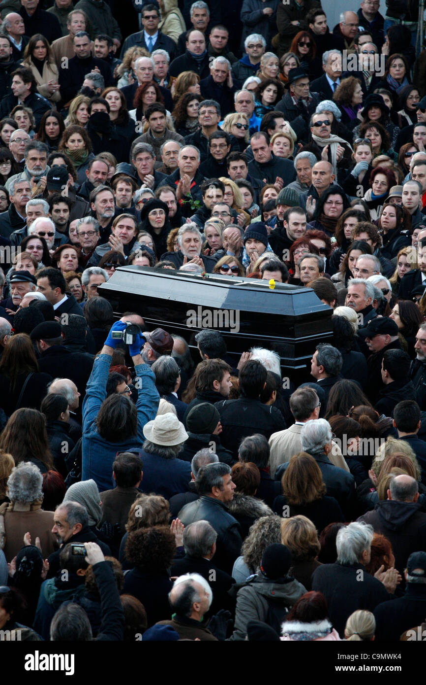 Jan. 27, 2012 - Athens, Greece - Relatives and friends attend the ...
