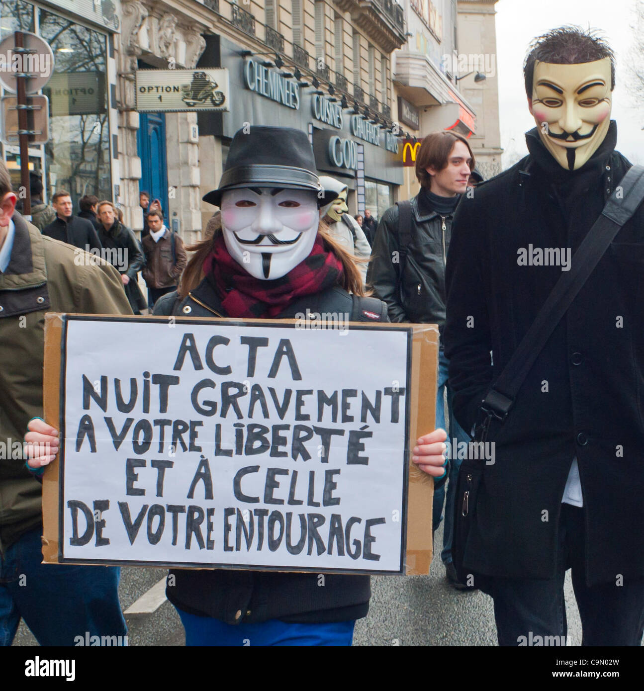Anonymous Mask Protests High Resolution Stock Photography and Images ...
