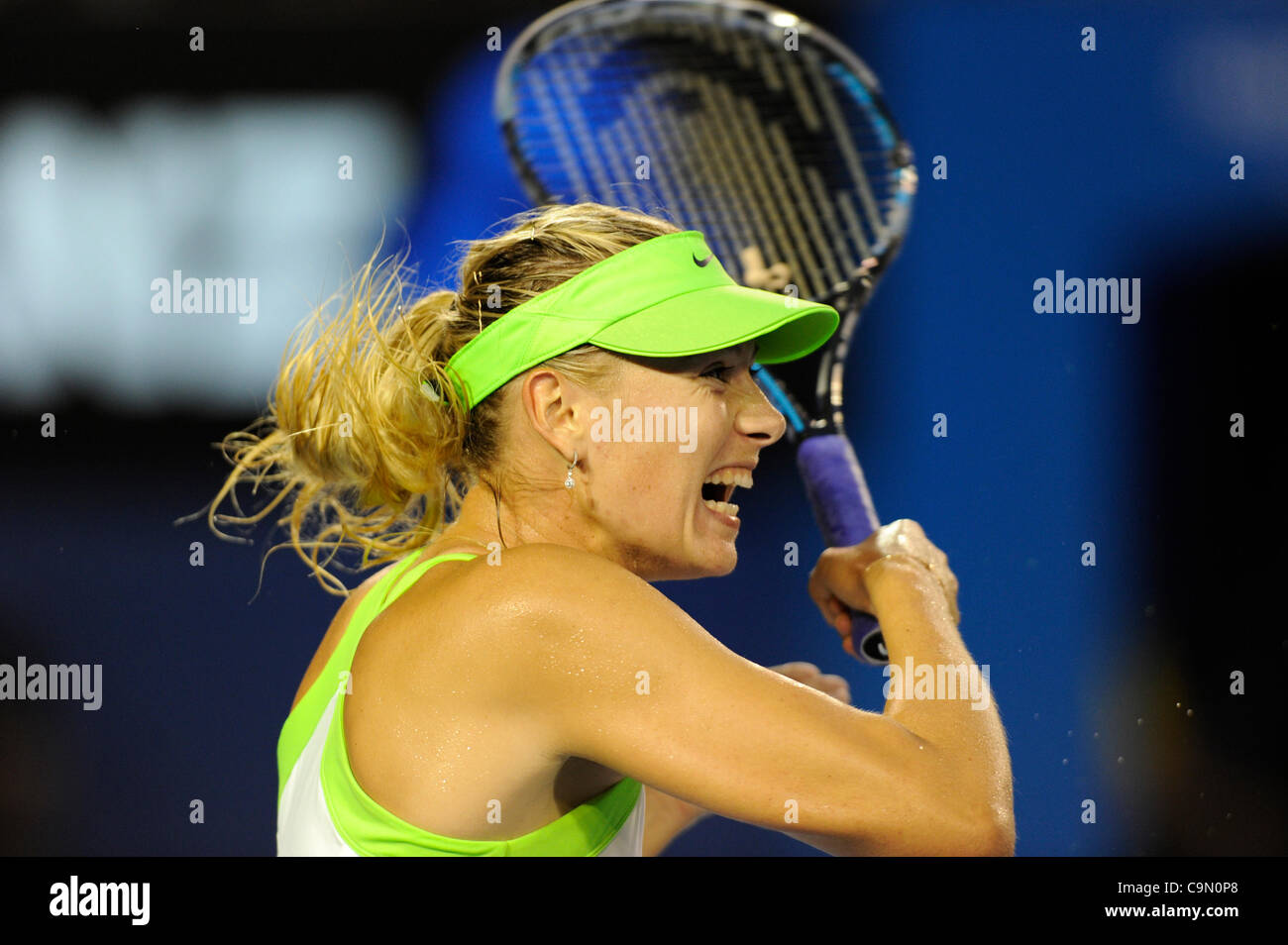 28.01.2012 Australian Open Tennis from Melbourne Park. Maria Sharapova ...