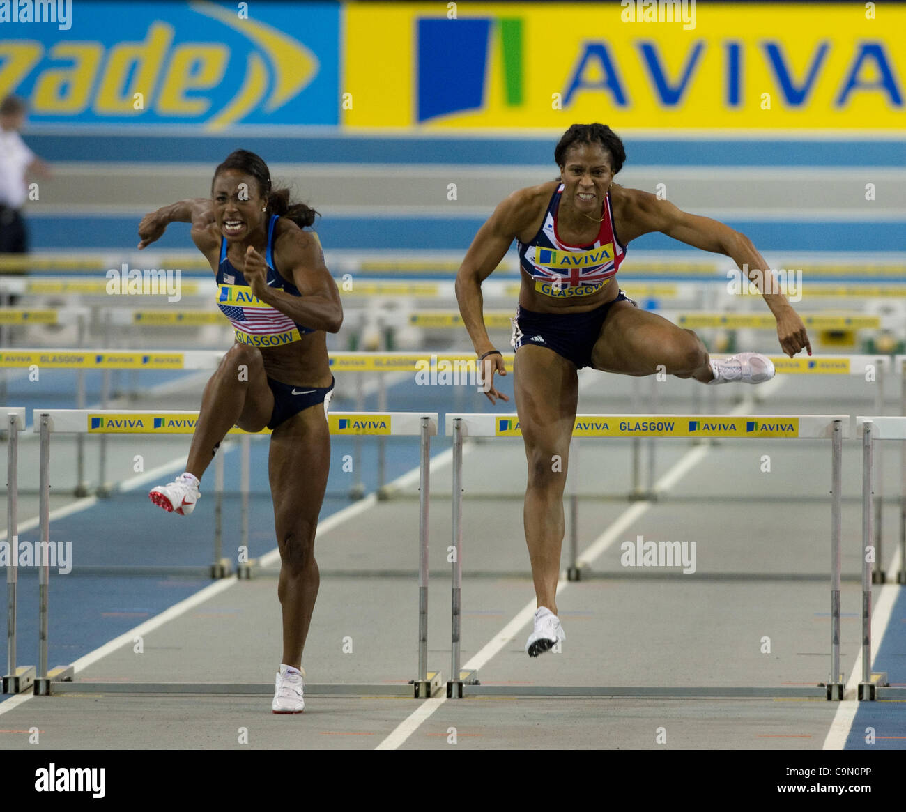 28.01.2012 Aviva International Match Kelvin Hall Glasgow. Danielle ...