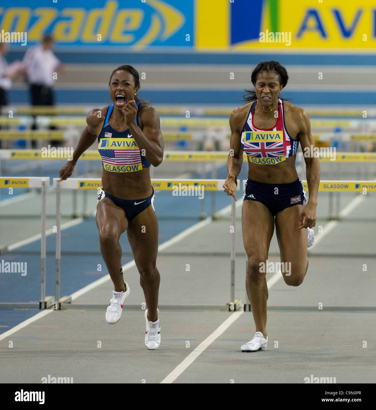 28.01.2012 Aviva International Match Kelvin Hall Glasgow. Danielle ...