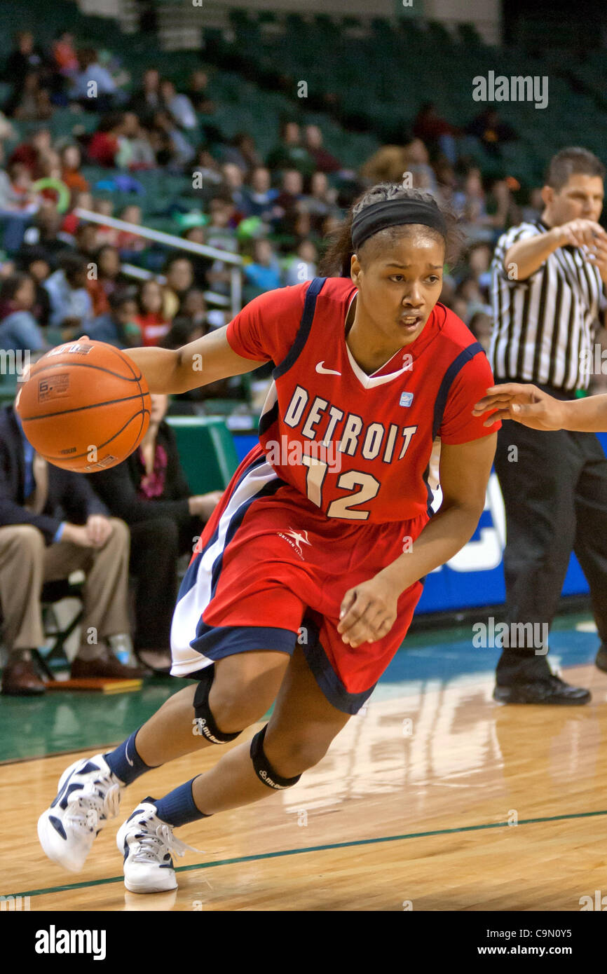 Jan. 28, 2012 - Cleveland, Ohio, U.S - Detroit guard Demeisha Fambro ...