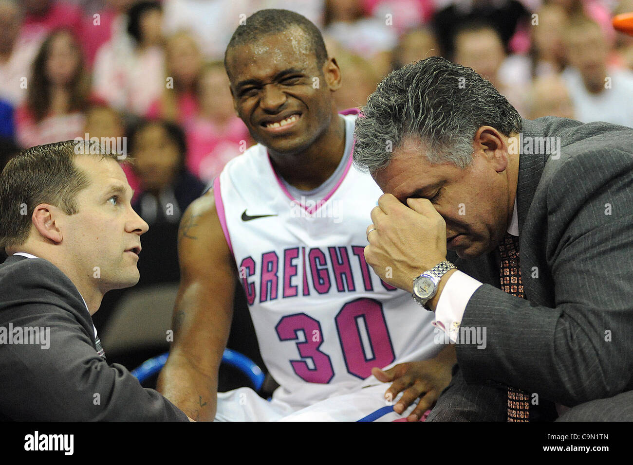 Jan. 28, 2012 - Omaha, Nebraska, U.S - Creighton guard Antoine Young ...