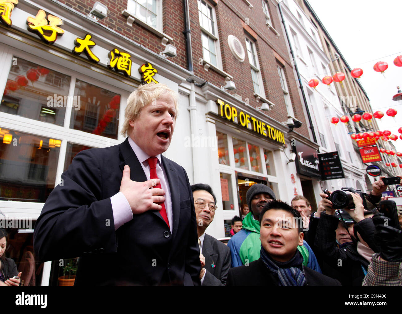 29/01/12, London. Boris Johnson had lunch and gave a short speech in ...