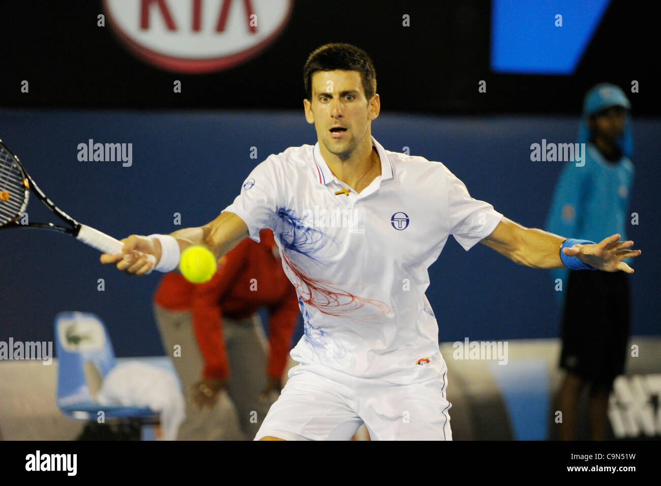 29.01.2012 Australian Open Tennis Mens Final from Melbourne Park. Novak ...