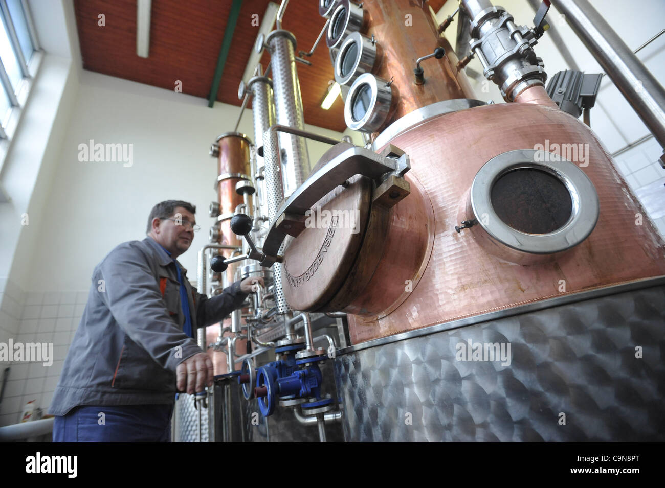 The Rudolf Jelinek Distillery in Vizovice, Czech Republic, January 30 ...