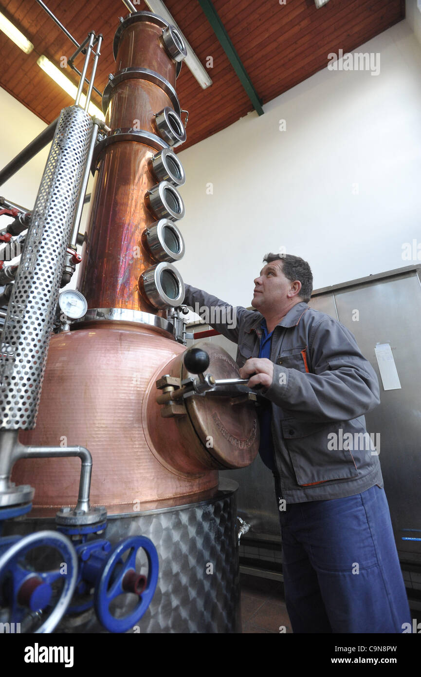 The Rudolf Jelinek Distillery in Vizovice, Czech Republic, January 30 ...