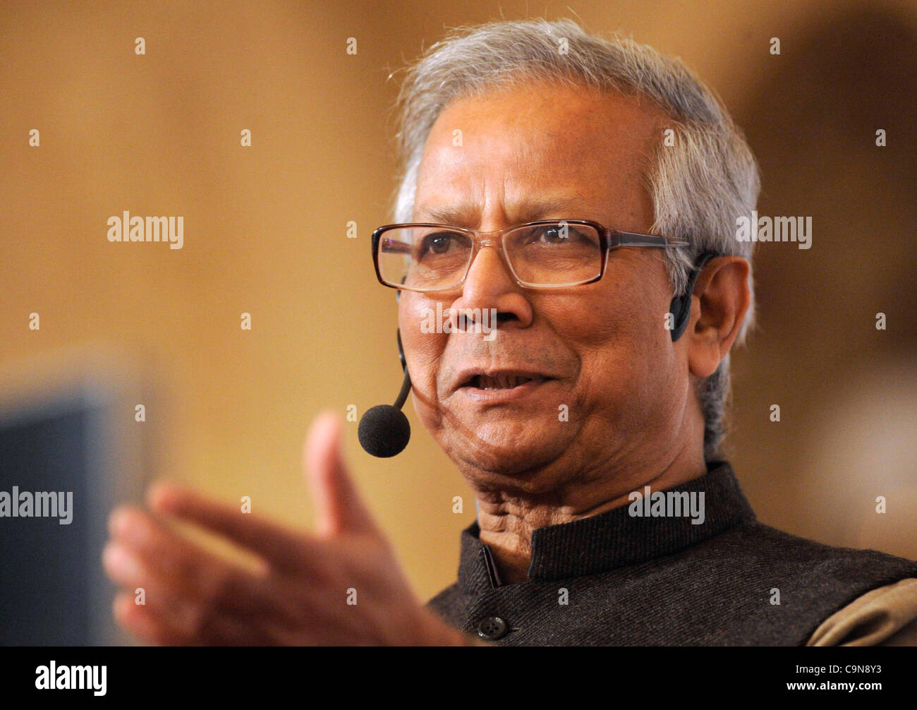 Nobel Peace Prize laureate Muhammad Yunus during a public debate on ...