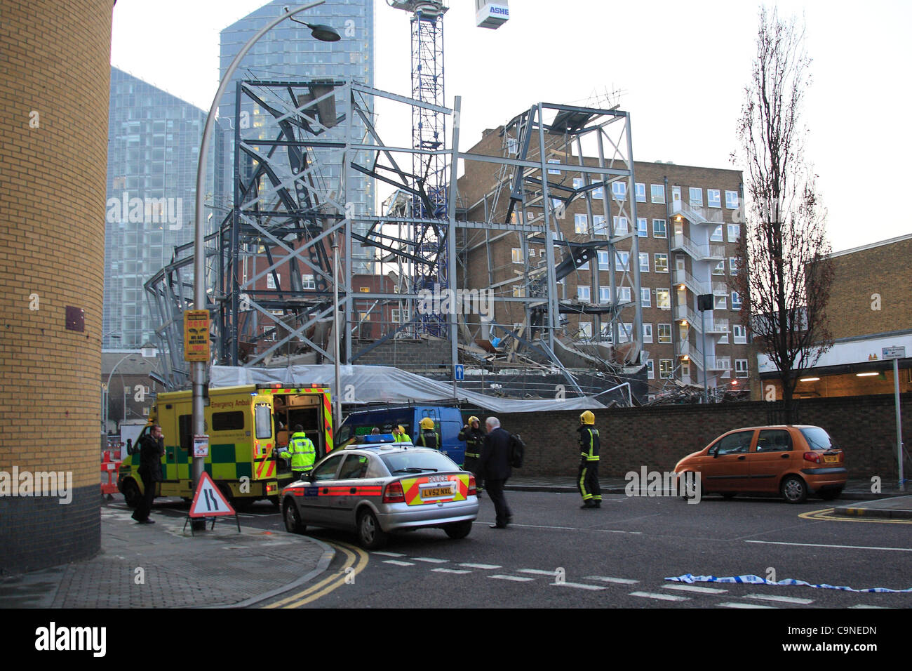 Scene of the new City Gates Christan Centre building collapse Stock ...