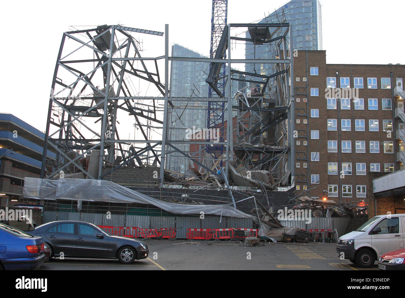 City Gates Ilford building under construction collapse Stock Photo - Alamy