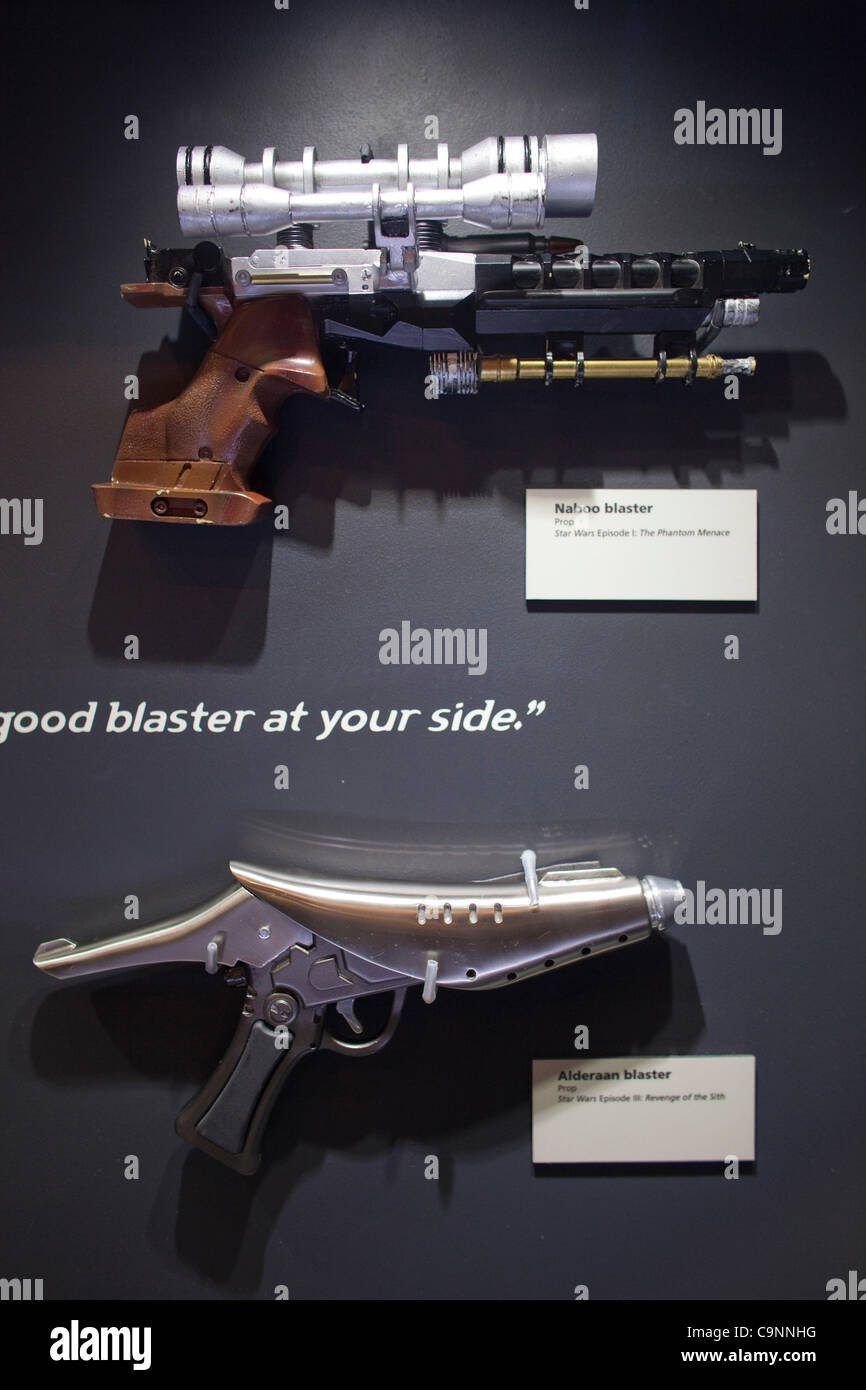 Jan. 22, 2012 - Santa Ana, California, U.S. - A Naboo blaster (top ...
