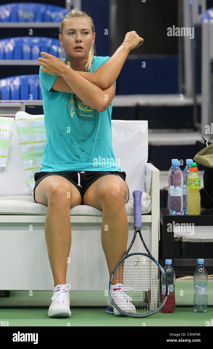 01.02.2012. Moscow. Russia. Federation Cup Tennis 2012. Pictured: Maria ...