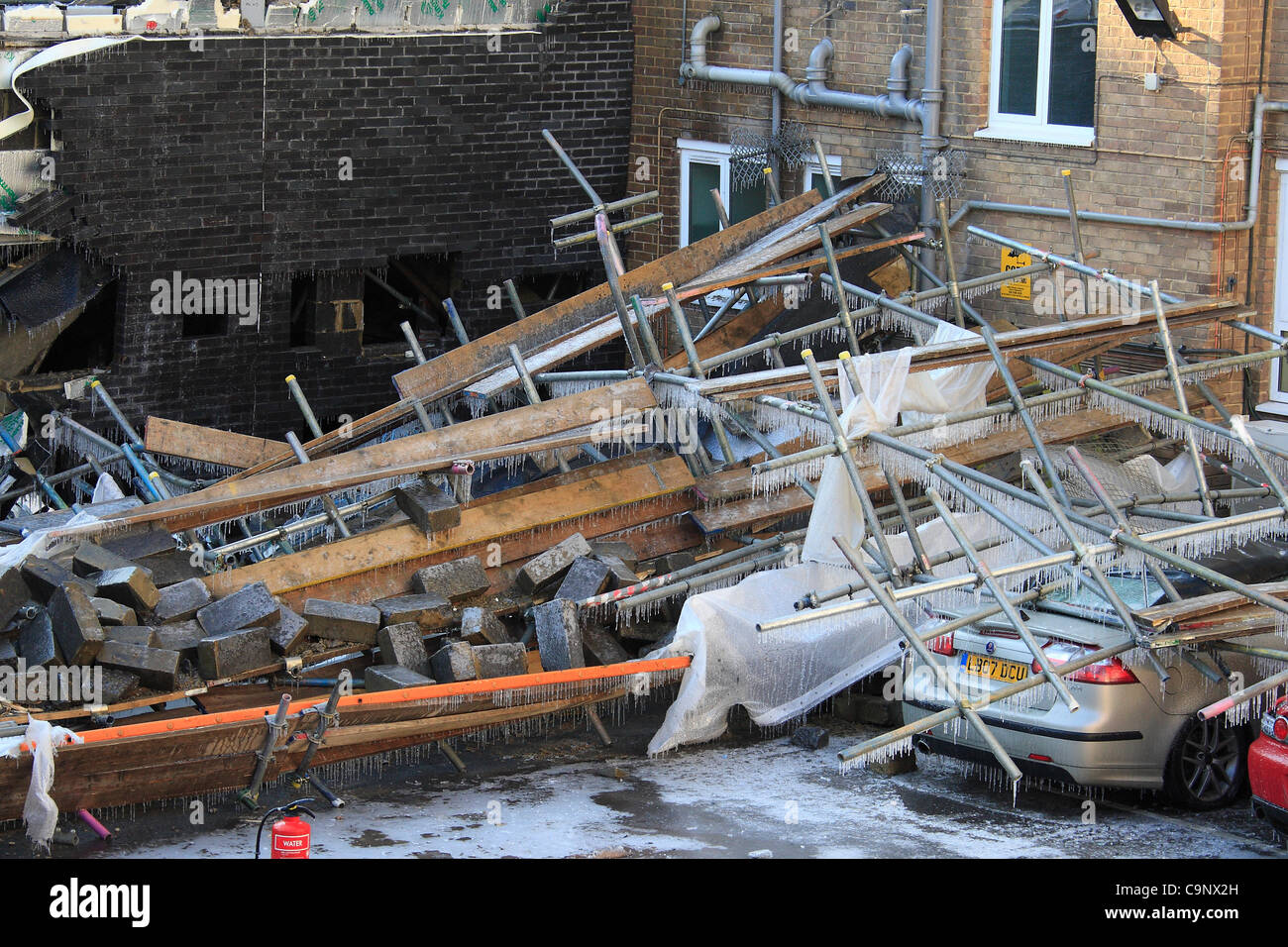 The City Gates building collapse site was hit by fire in the early ...