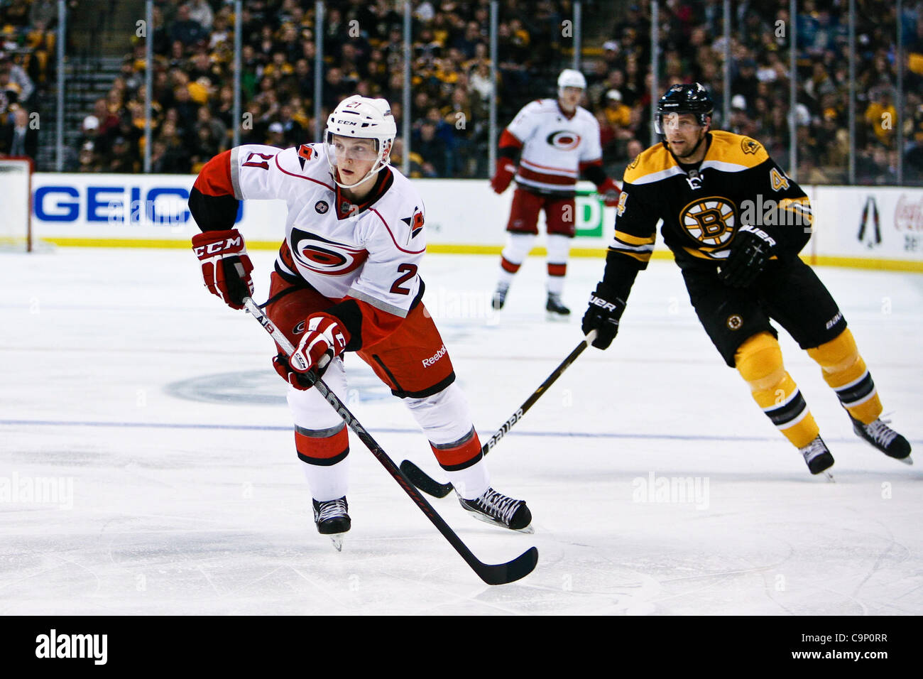 Feb. 2, 2012 - Boston, Massachusetts, U.S - Carolina Hurricanes Left ...