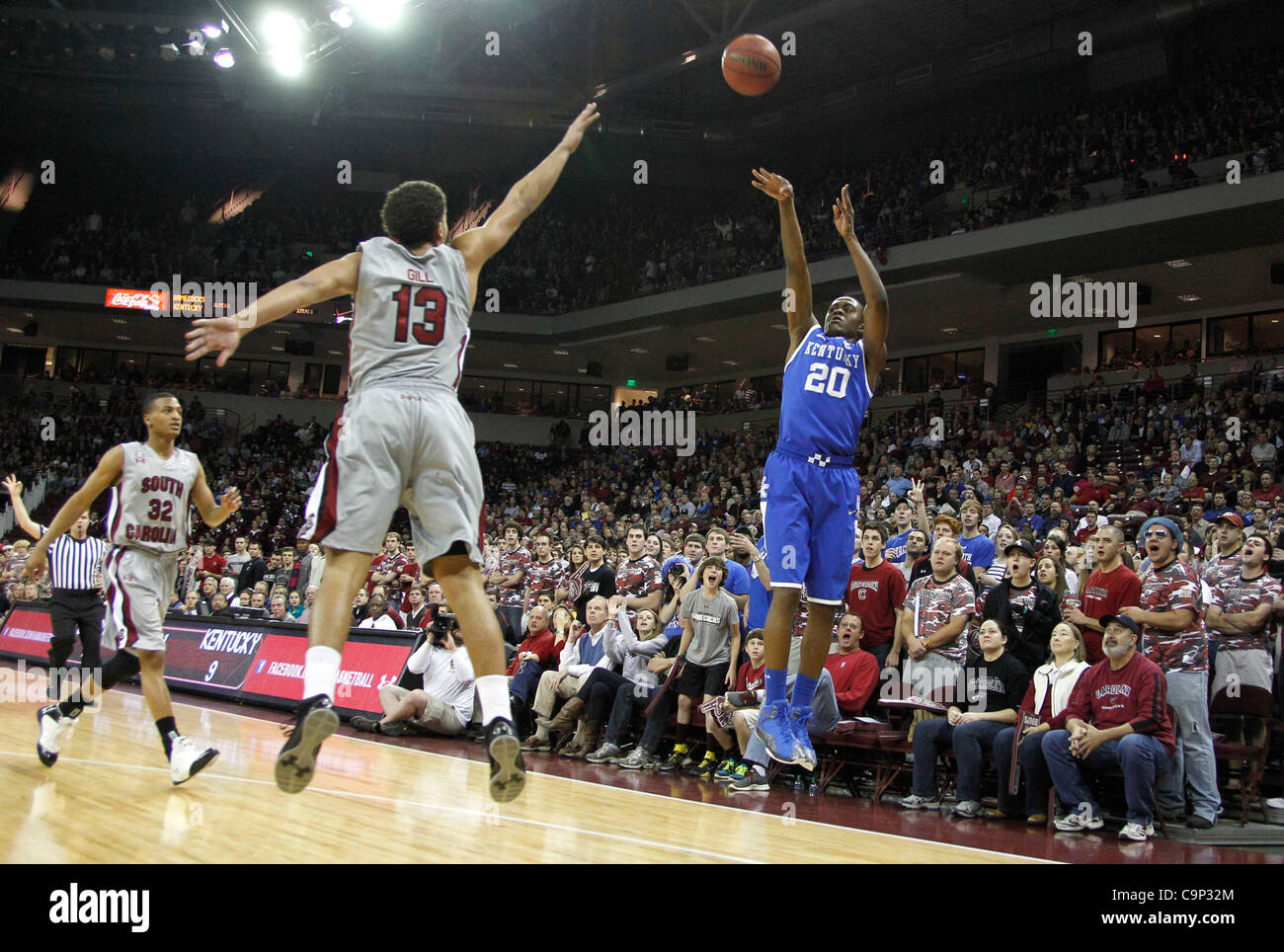 Feb. 4, 2012 - Columbia, SC - Kentucky Wildcats guard Doron Lamb (20 ...